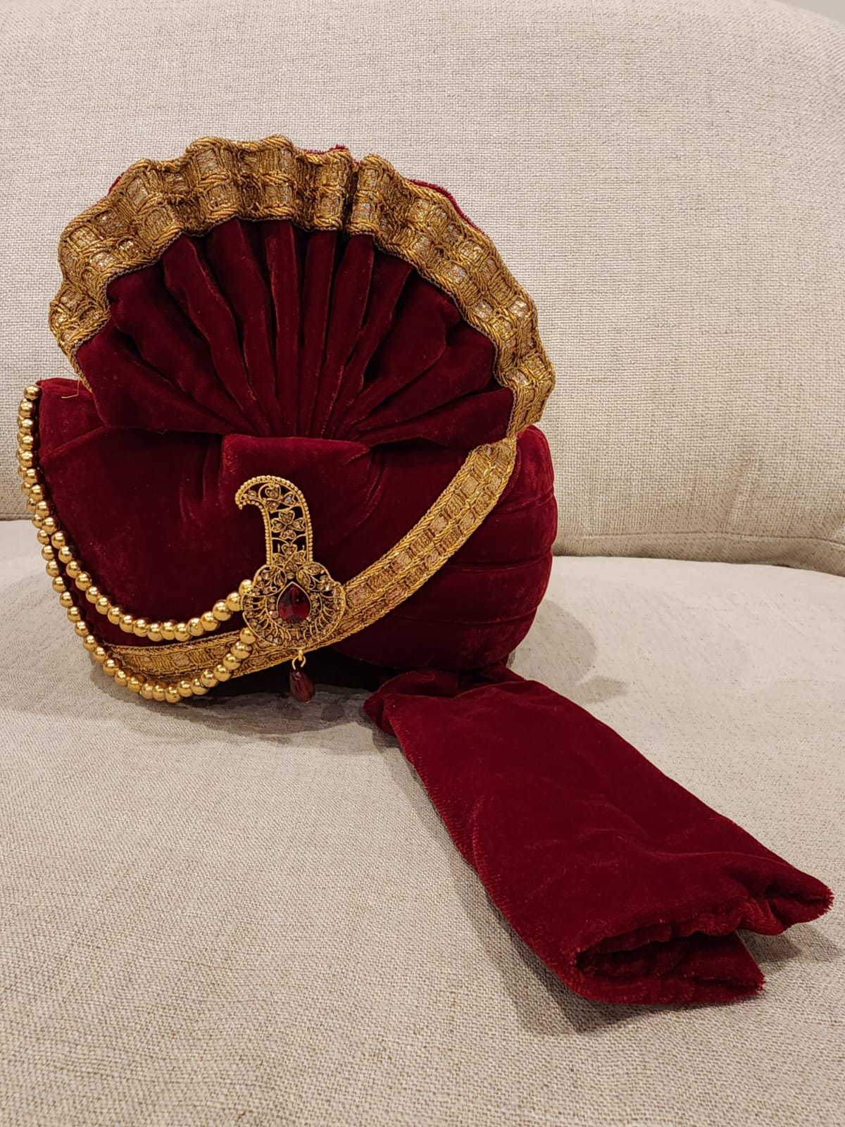 Groom's Premium Pagdi For Wedding Fuctions & Barati ( Maroon) | Best ...