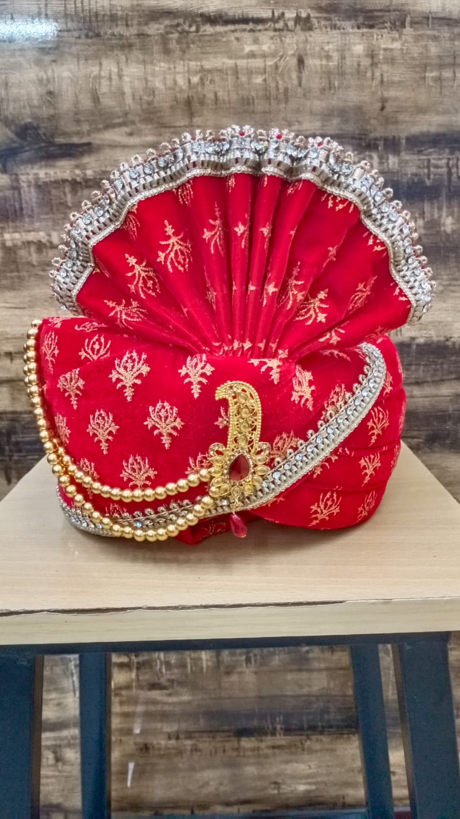 Red Color Premium Groom Pagri For Wedding Fuctions & Barati pagadi ...